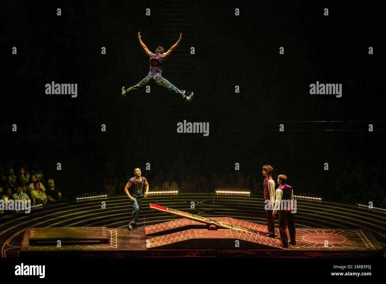 Artists perform 'Planche' during the Cirque du Soleil Corteo show in ...