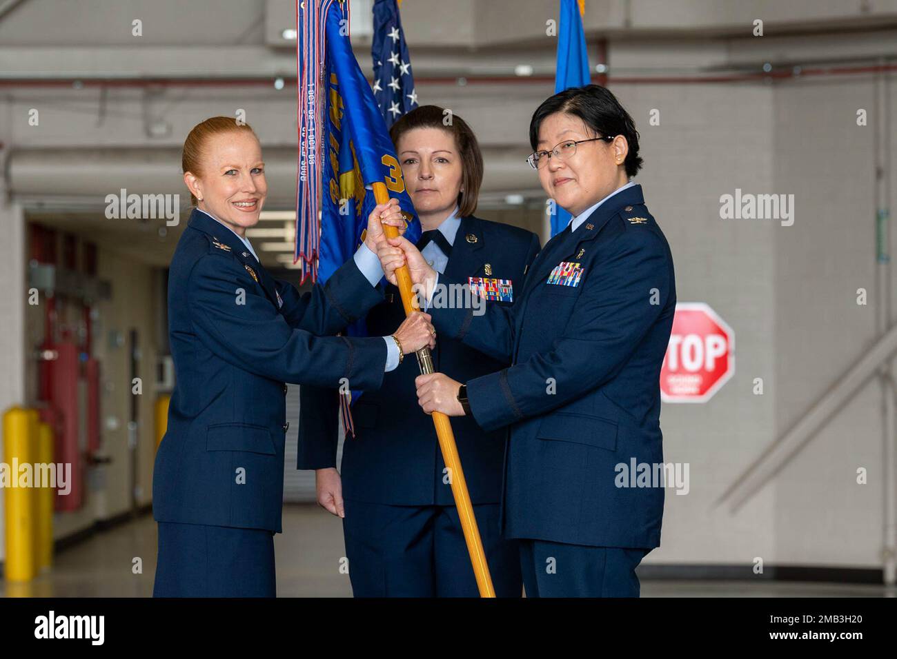 Col. Soo Sohn, right, accepts command of the 341st Medical Group from ...