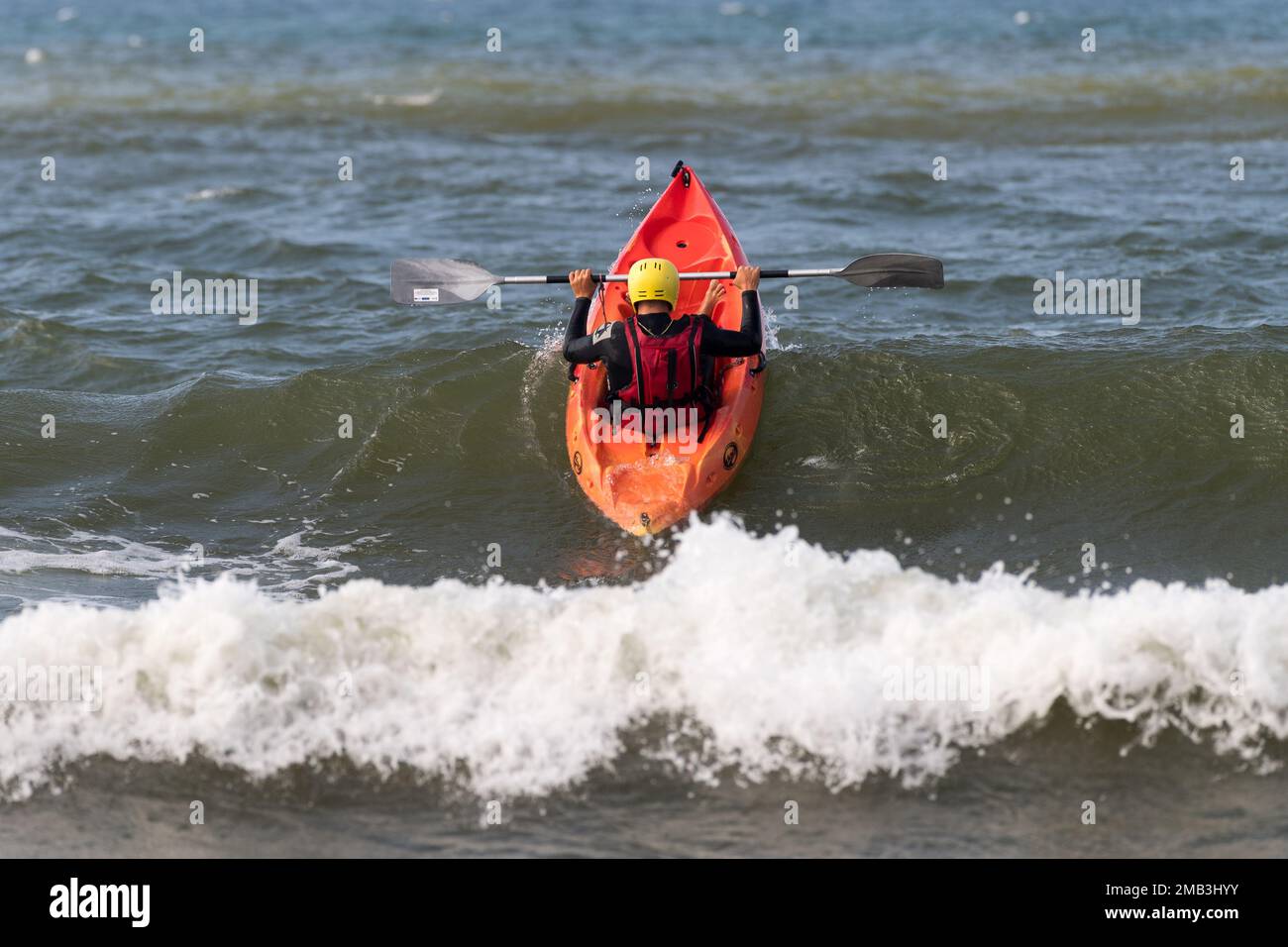 Sea kayaking on the Baltic Sea in Rowy, Poland © Wojciech Strozyk ...