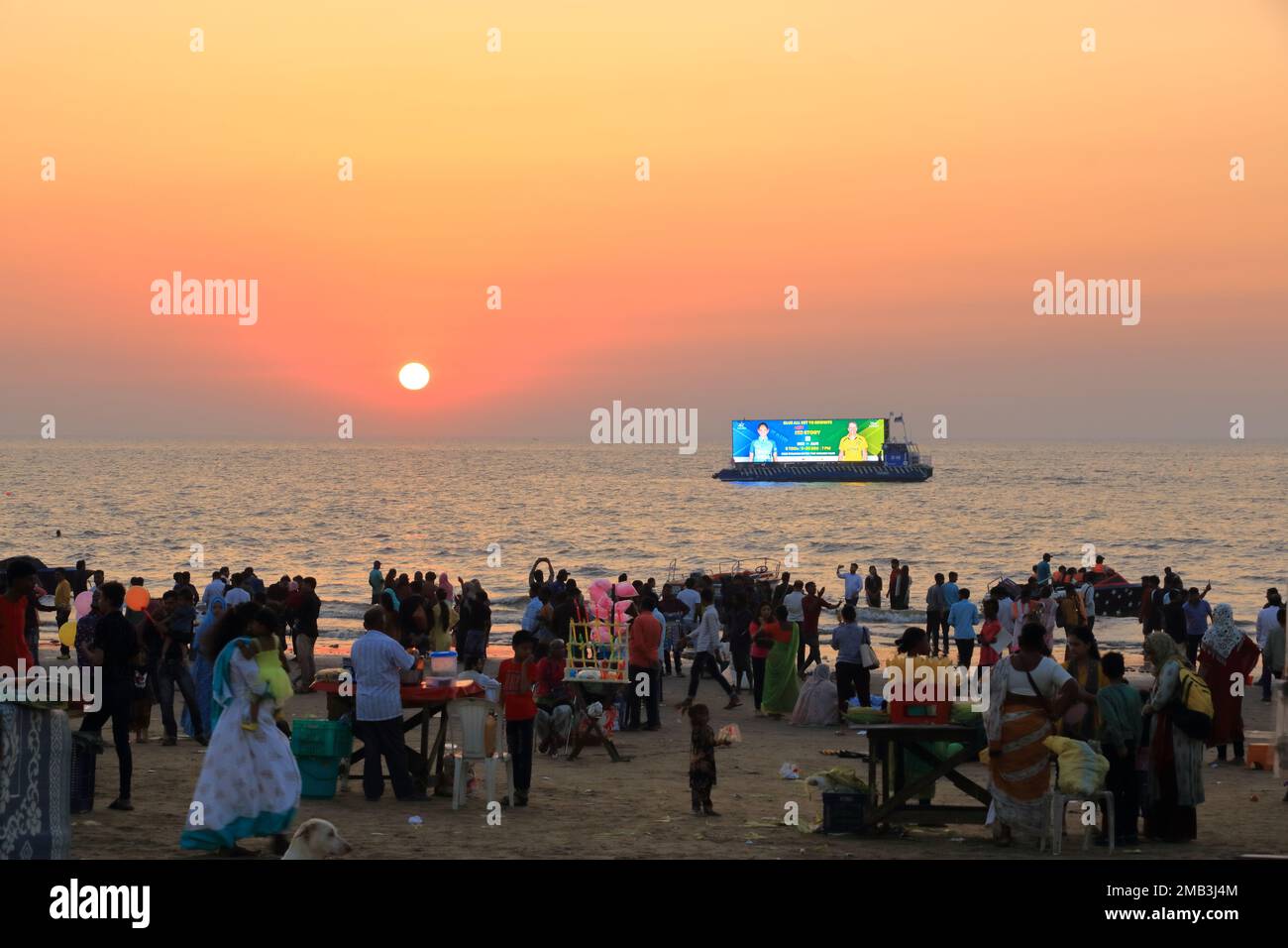 December 20 2022 - Mumbai, Maharashtra in India: people enjoy the ...