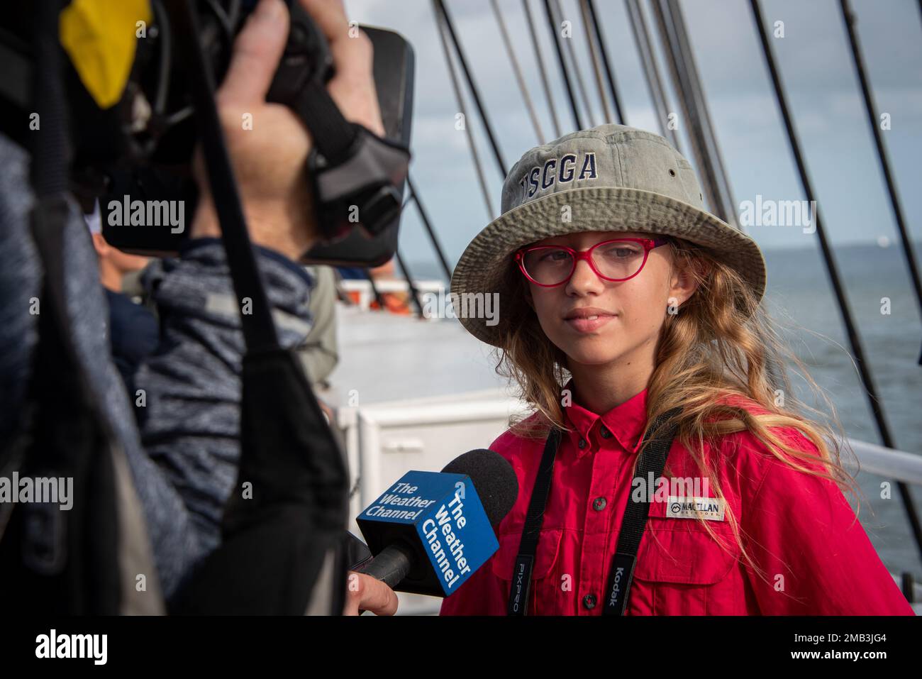 Rose Botbyl, a budding weather enthusiast and guest aboard Coast Guard ...