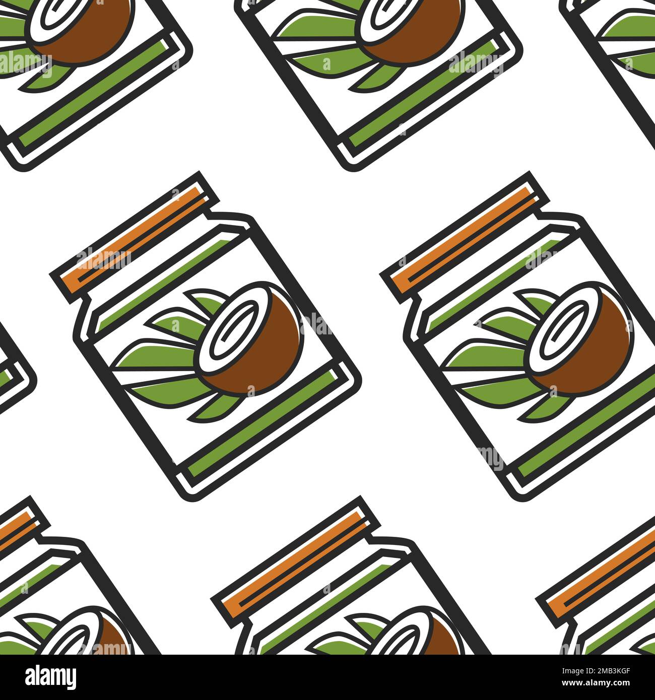 Coconut butter and jar Stock Vector Images - Alamy