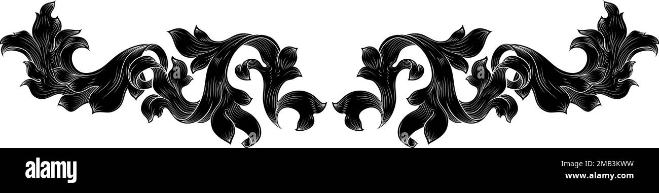 Crest Coat Of Arms Filigree Heraldic Border Band Stock Vector Image ...