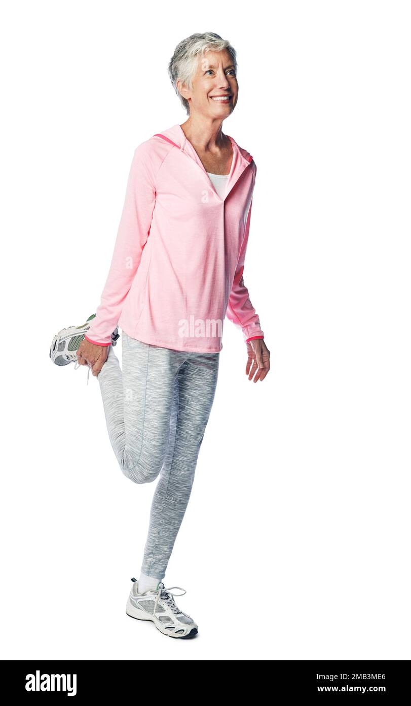 Motivation elderly workout Cut Out Stock Images & Pictures - Alamy