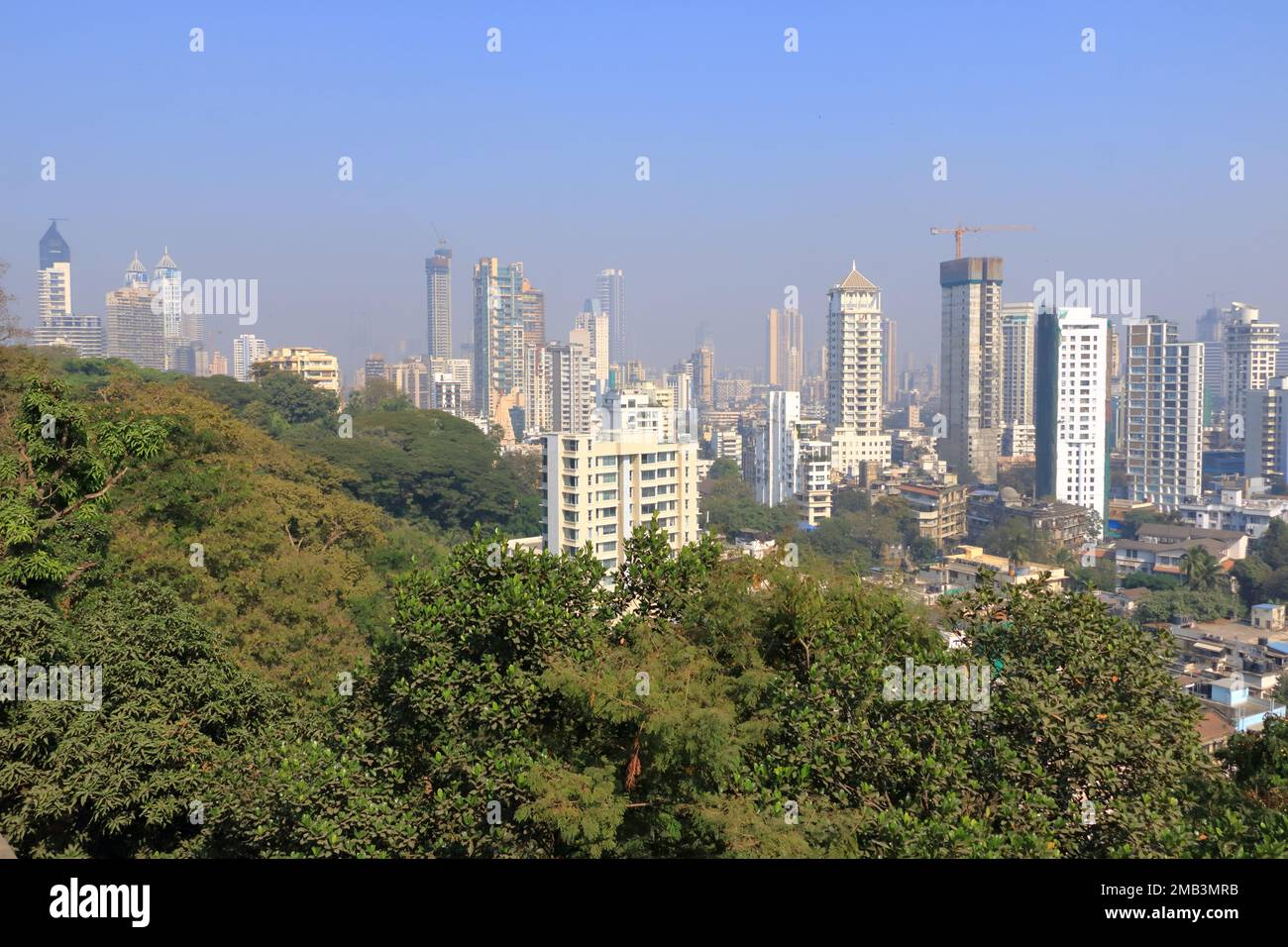 December 21 2022 - Mumbai, Maharashtra in India: Aerial view of Mumbai ...