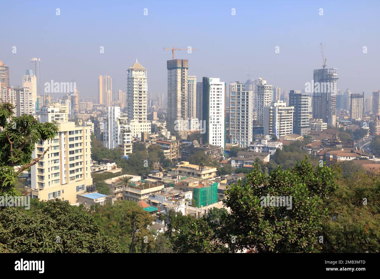 December 21 2022 - Mumbai, Maharashtra in India: Aerial view of Mumbai ...