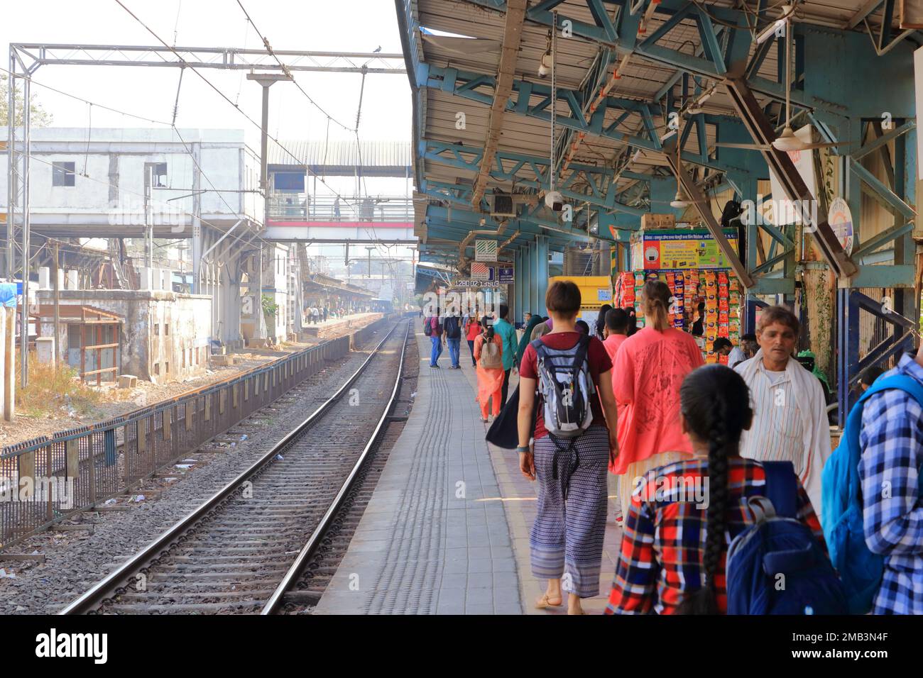 December 21 2022 - Mumbai, Maharashtra in India: Commuters using the ...