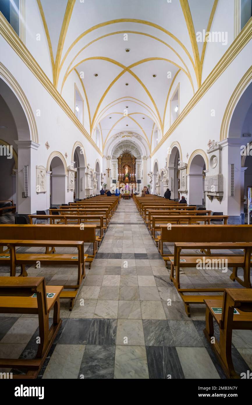 Altar and interior furnishings inside the church Santa Maria della Pace ...