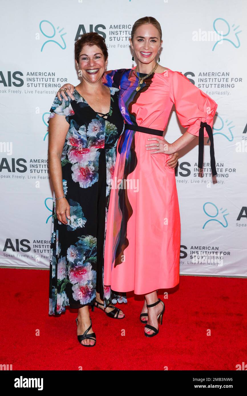 Dr. Heather Grossman, left, and actor Emily Blunt, right, attend the ...