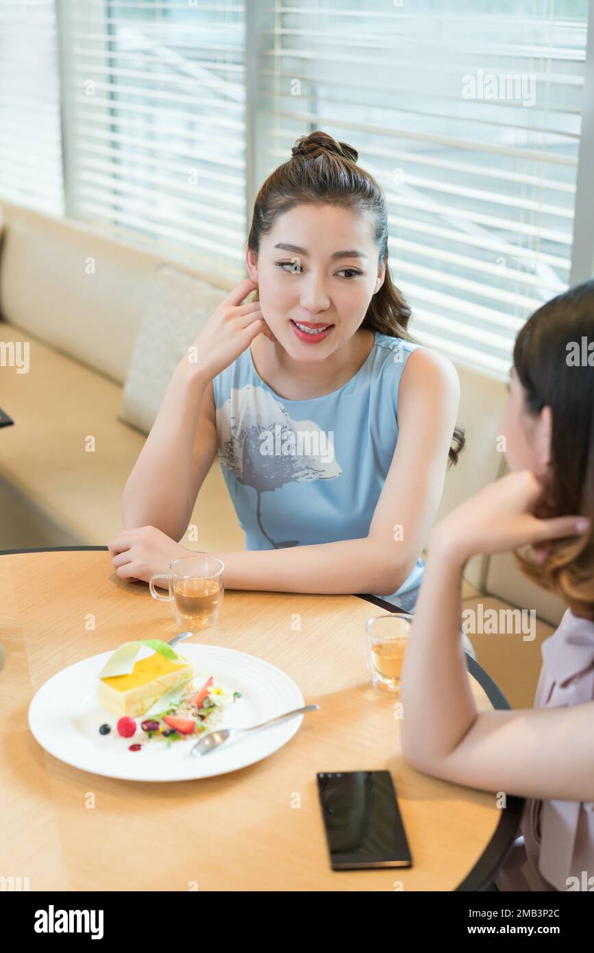 Young woman's afternoon tea time Stock Photo - Alamy