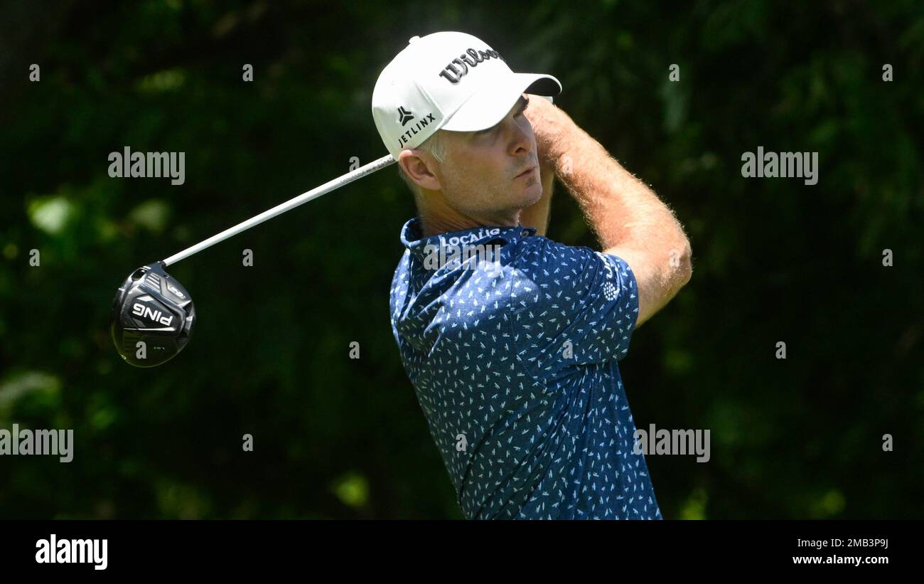 Kevin Streelman hits during the Barbasol Championship golf tournament ...