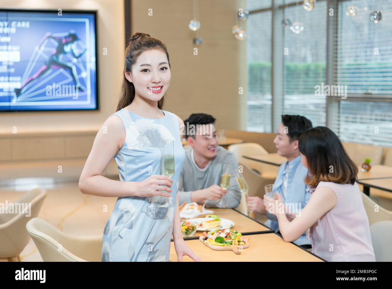 The afternoon tea time of young people Stock Photo - Alamy