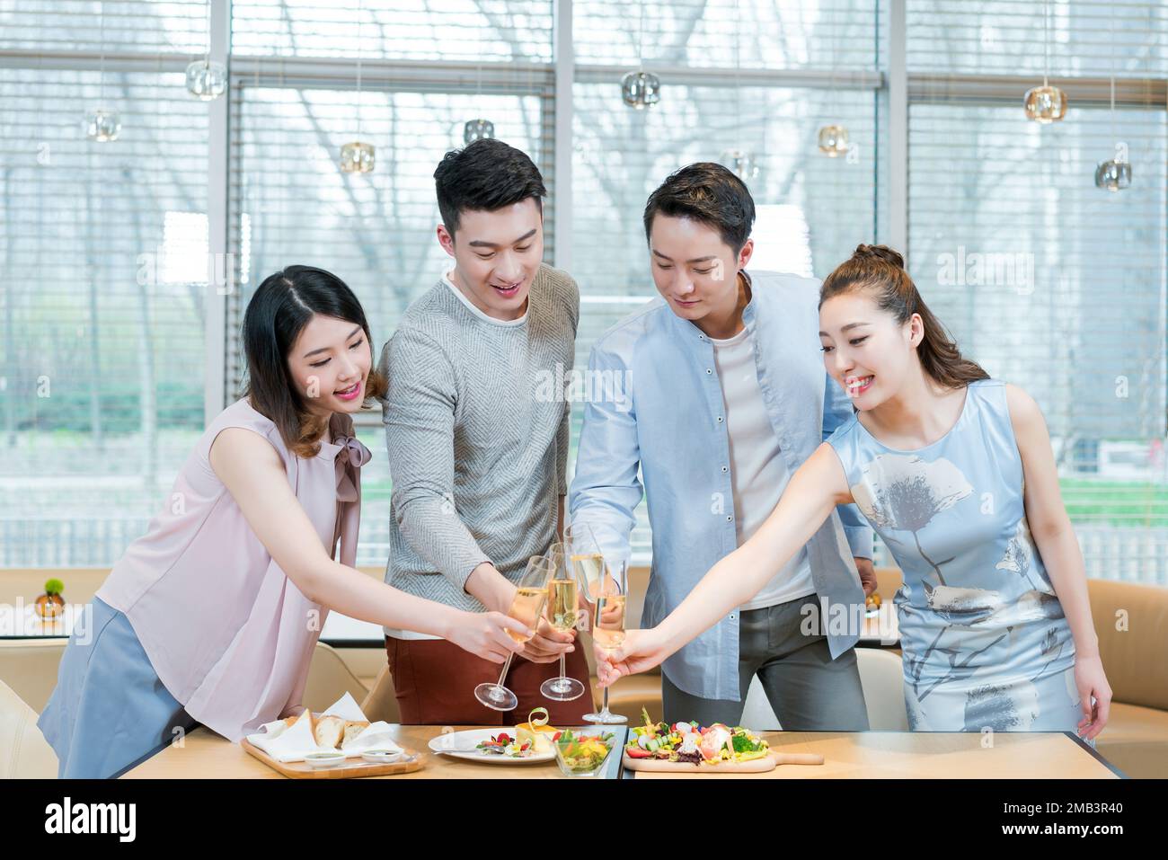 The afternoon tea time of young people Stock Photo - Alamy