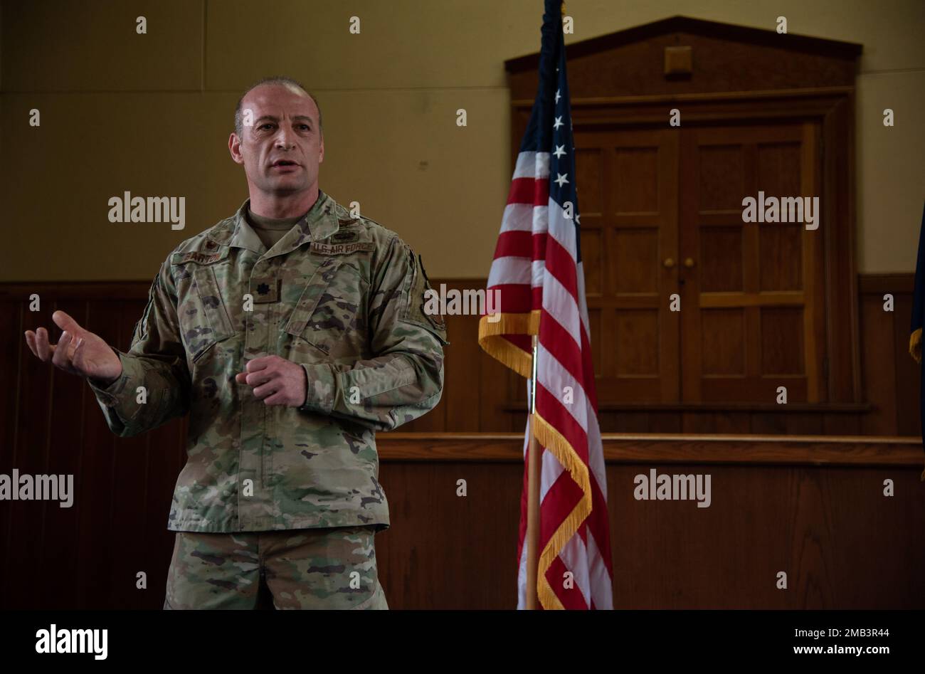 142nd Security Forces Squadron (SFS) Commander, Col. Ryan Barton ...