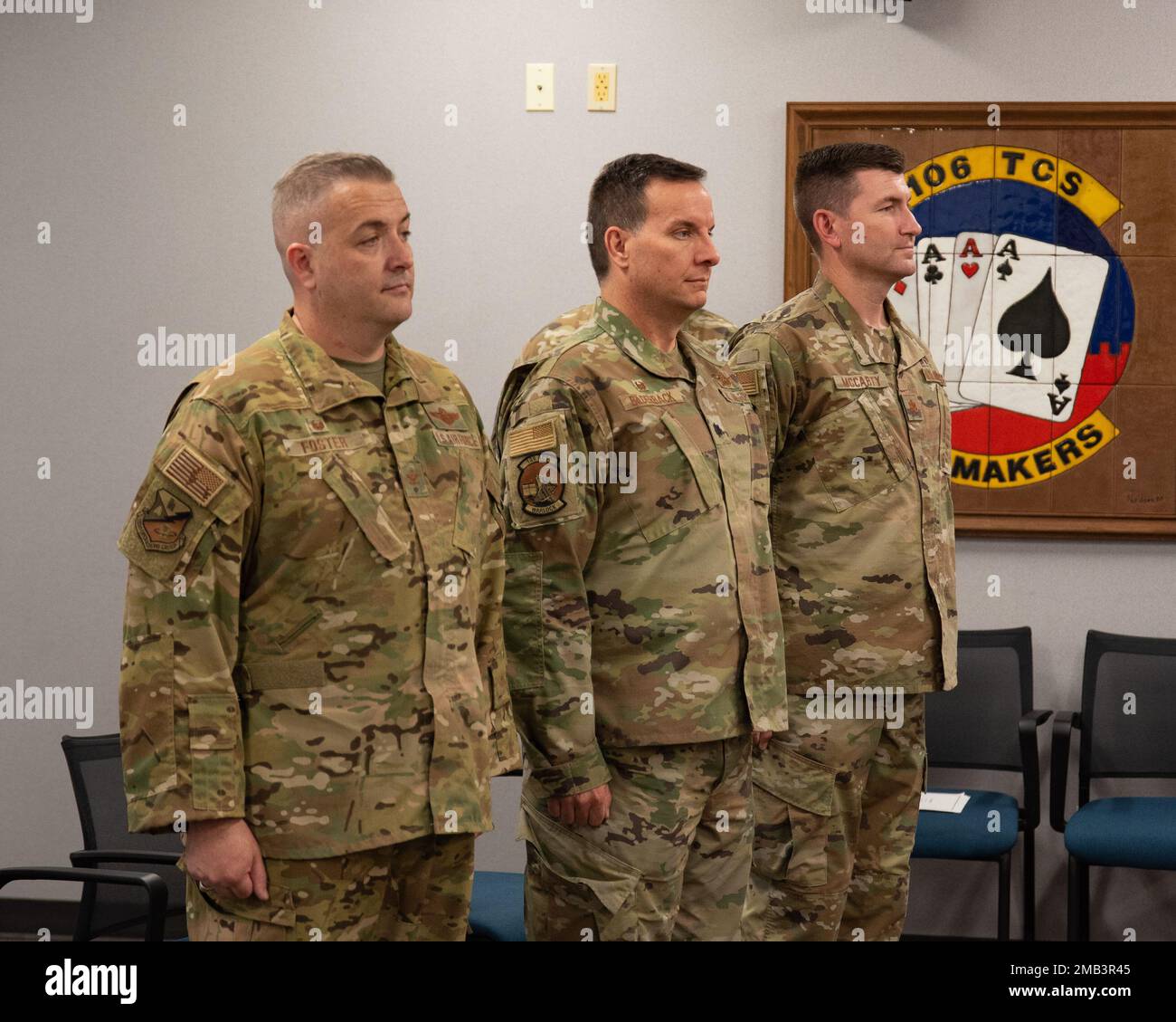 The 109th Air Control Squadron commander Lt Col Chris Bilderback relinquished command to Maj ...