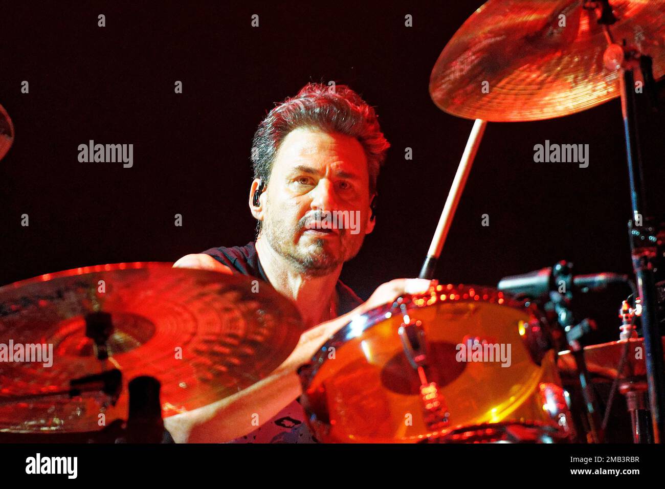 Brad Wilk, of Rage Against The Machine, performs at the United Center ...