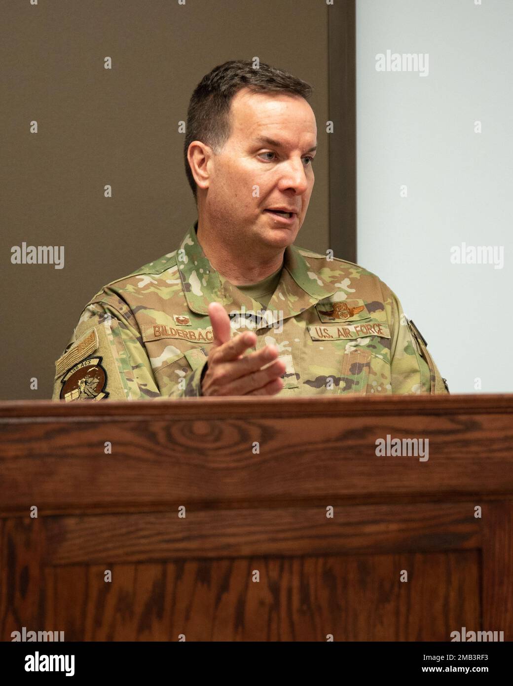 The 109th Air Control Squadron commander Lt Col Chris Bilderback relinquished command to Maj ...