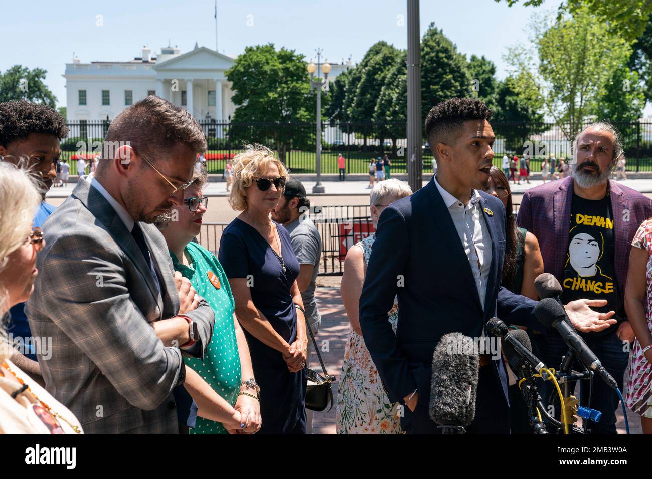 Brandon Wolf, second from right, a Pulse nightclub survivor, and press ...
