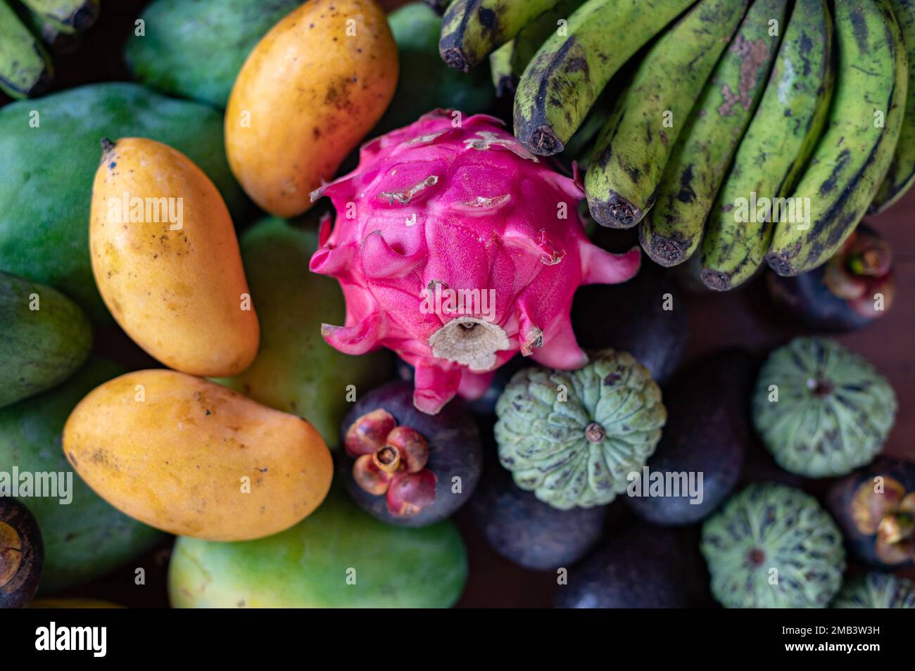 Set of Balinese fruits and vegetables . Flat lay Stock Photo - Alamy
