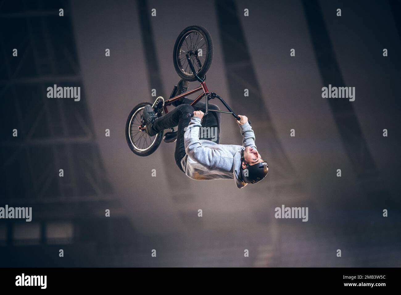 Bmx rider in action at an event in Spain Stock Photo - Alamy