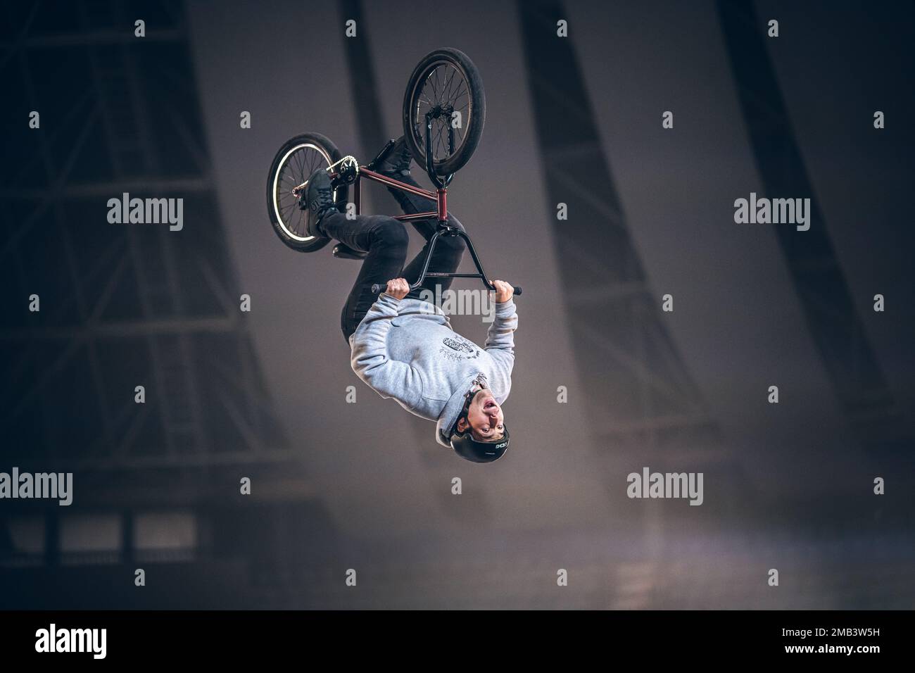 Bmx rider in action at an event in Spain Stock Photo - Alamy