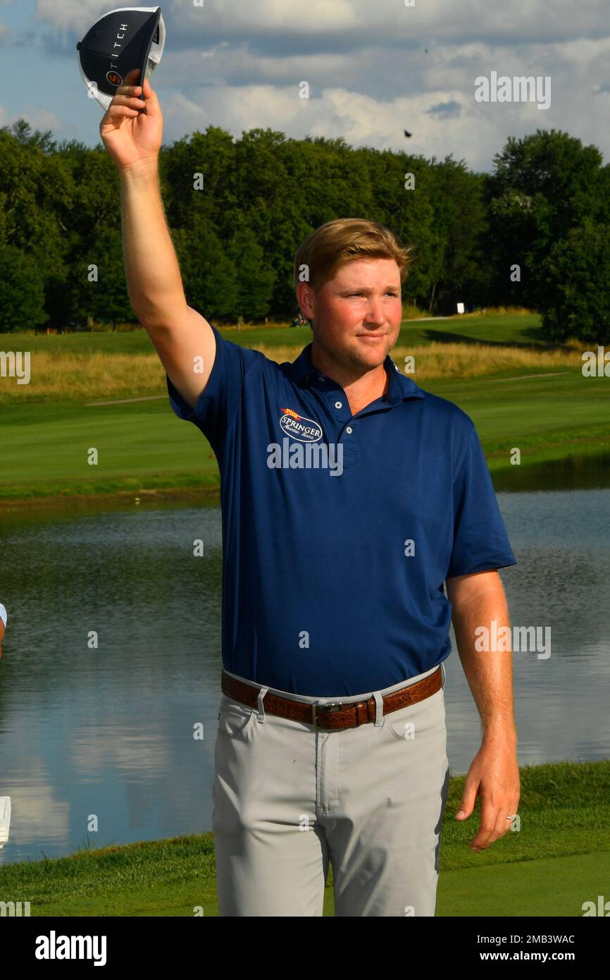 Trey Mullinax is shown after winning the Barbasol Championship golf ...