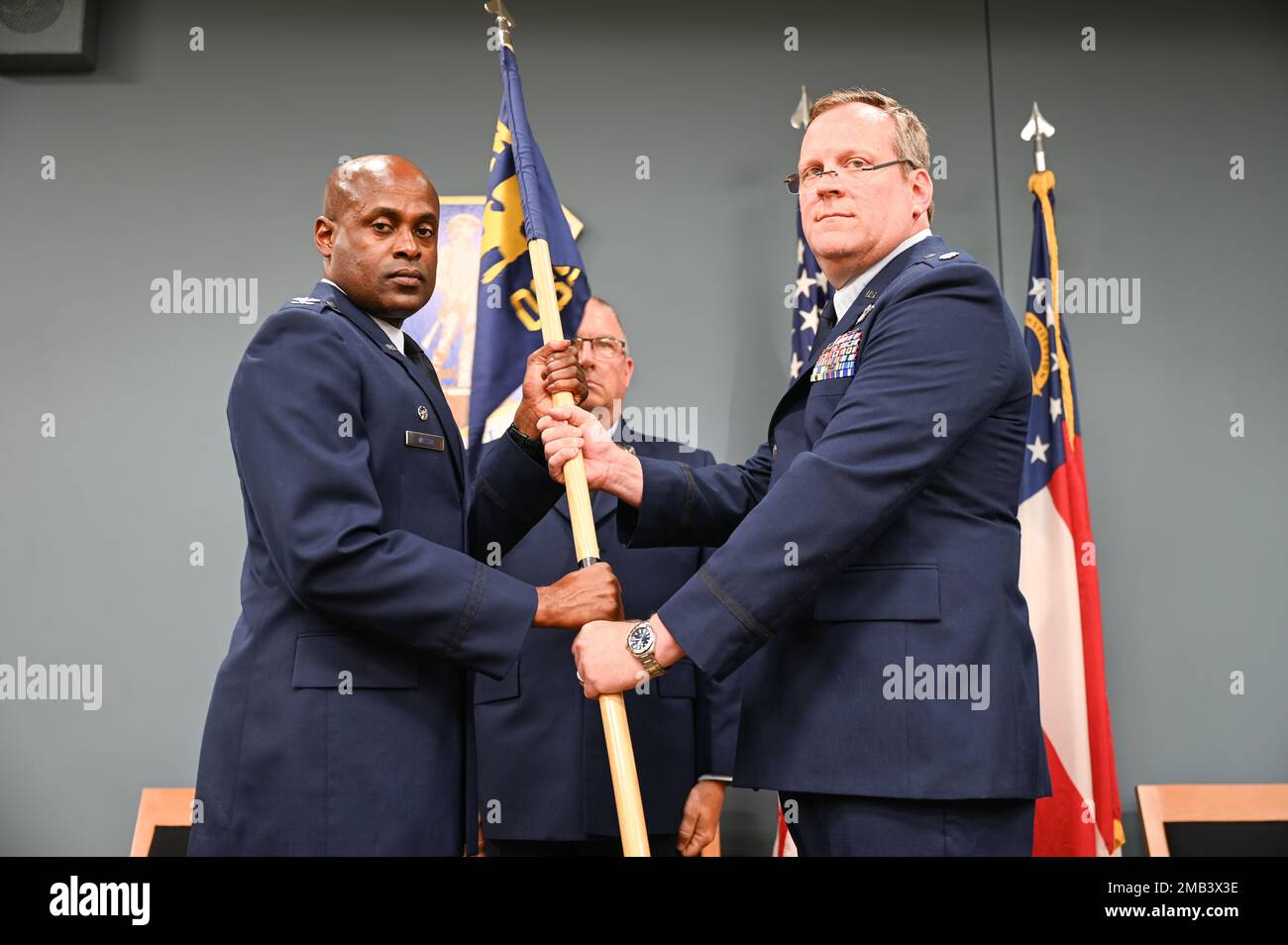 U.S. Air Force Lt. Col. Jonathan Drew, commander of the 165th ...