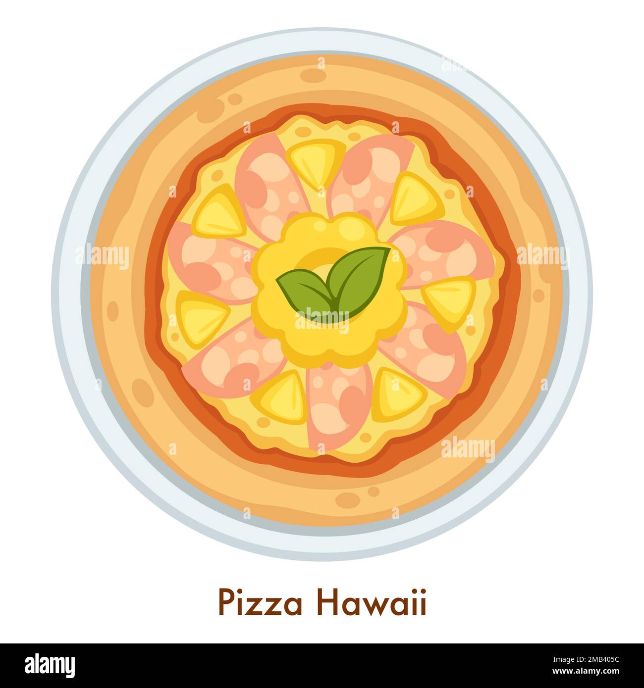 Pizza hawaii Stock Vector Images - Alamy