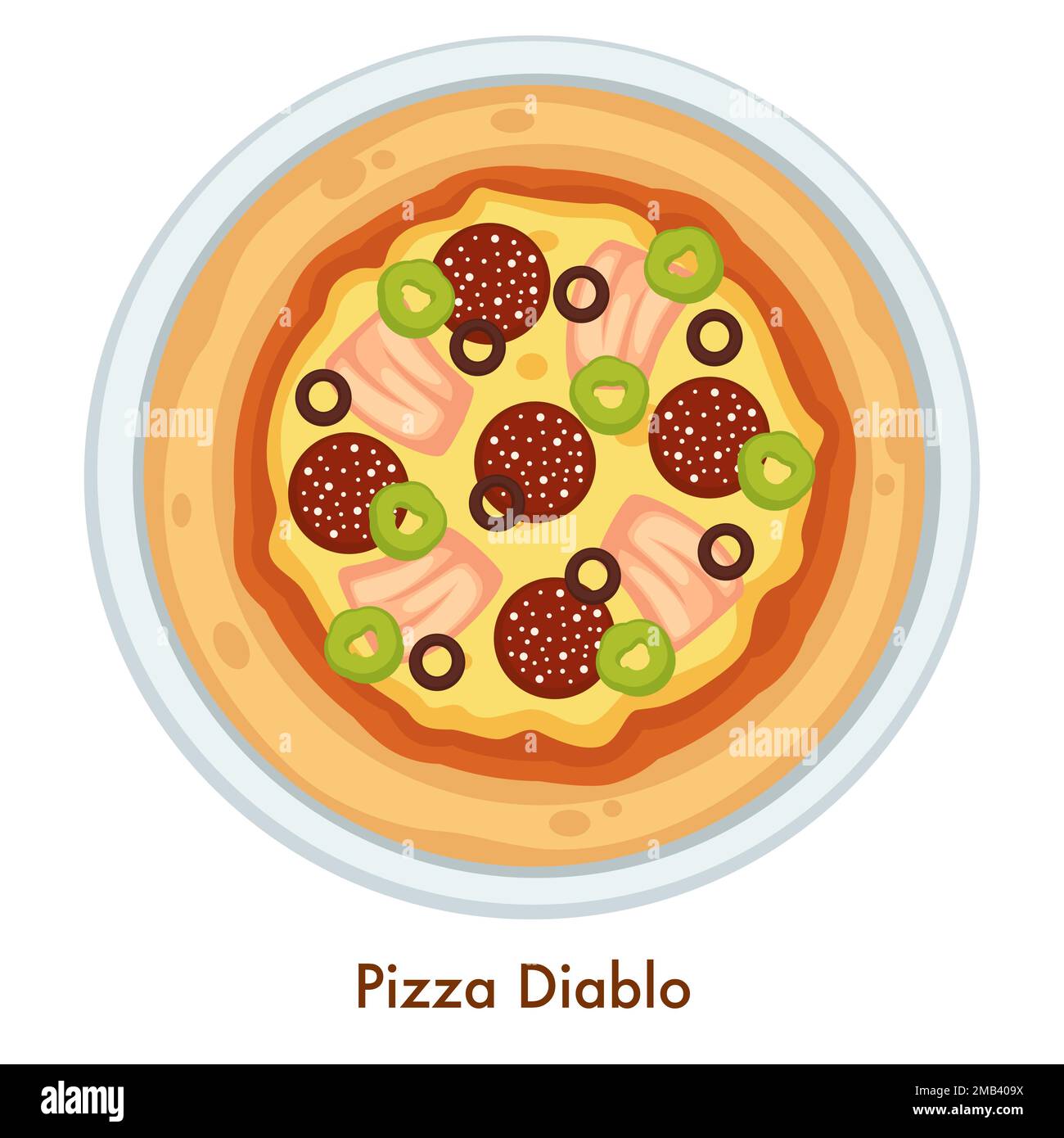 Diablo pizza Stock Vector Images - Alamy