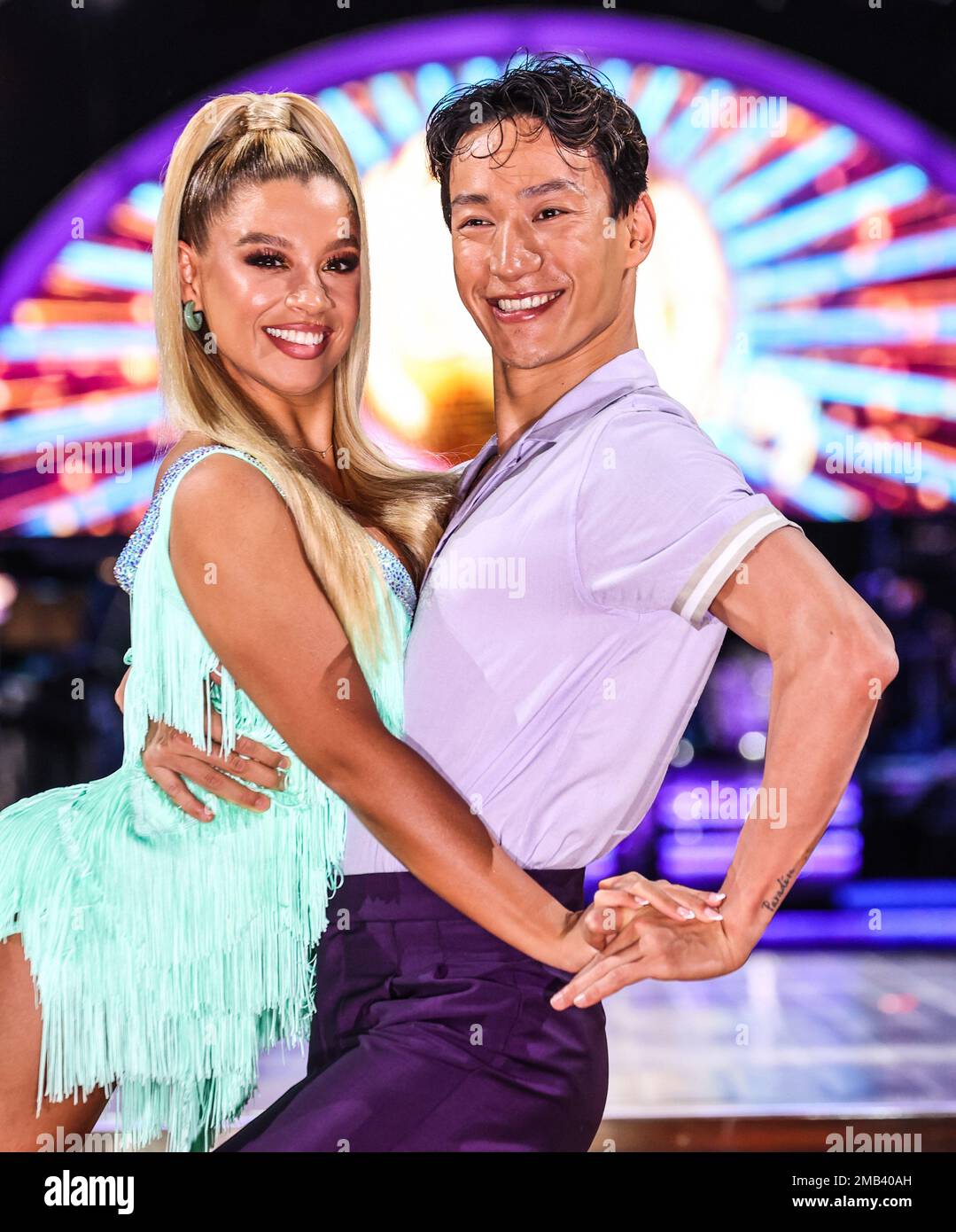 Birmingham, UK. 19th Jan, 2023. Molly Rainford and Carlos Gu seen ...