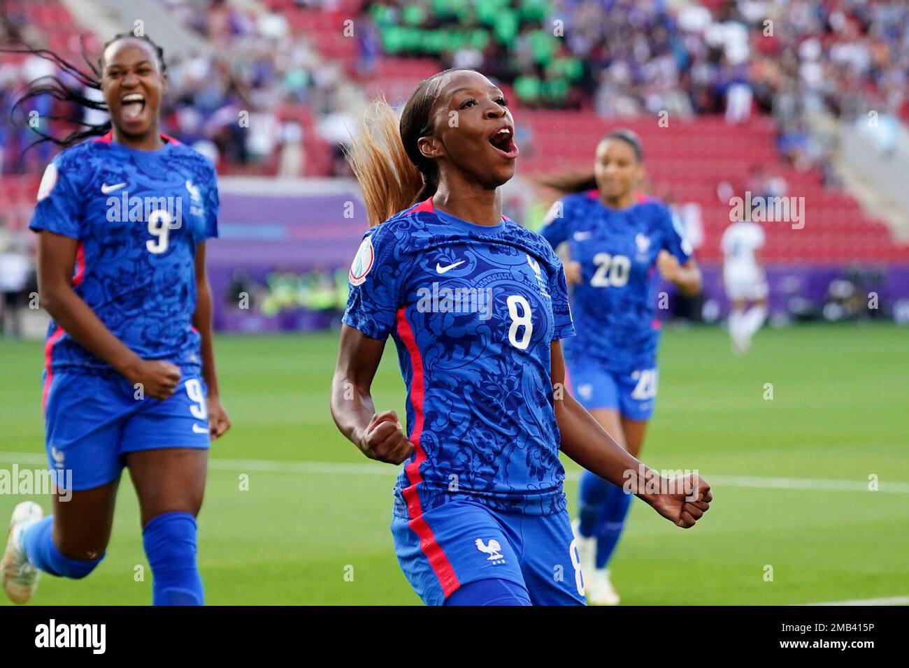 France's Grace Geyoro celebrates after scoring the opening goal during ...