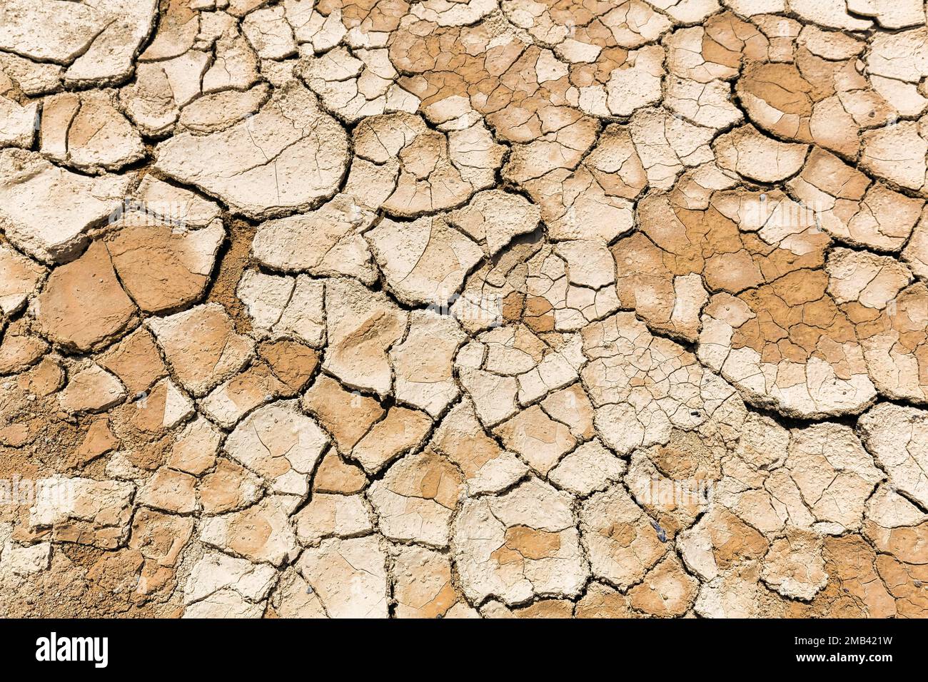 Parched soil, dry cracks after flooding, format-filling, drought ...