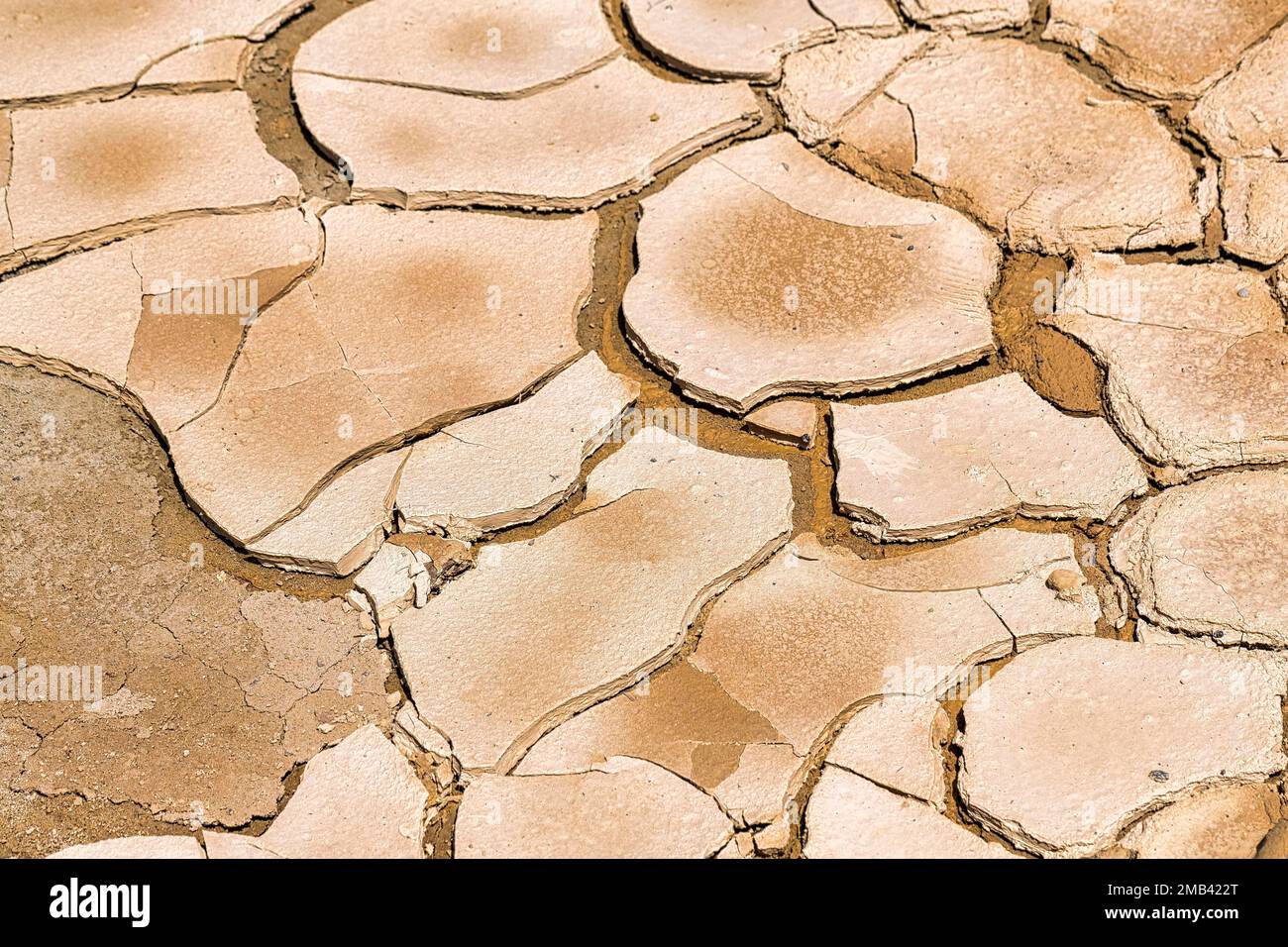 Parched soil, dry cracks after flooding, format-filling, drought ...