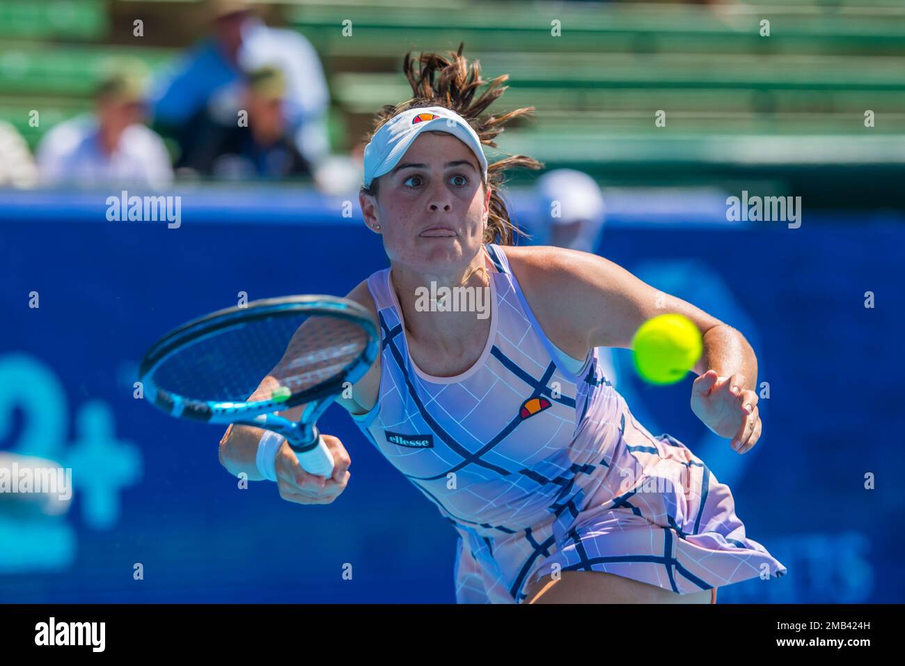 Kimberly Birrell of Australia in action during Day 2 of the Kooyong ...