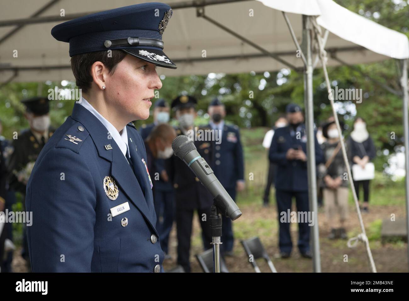 U.S. Air Force Col. Julie Gaulin, 374th Airlift Wing vice commander ...