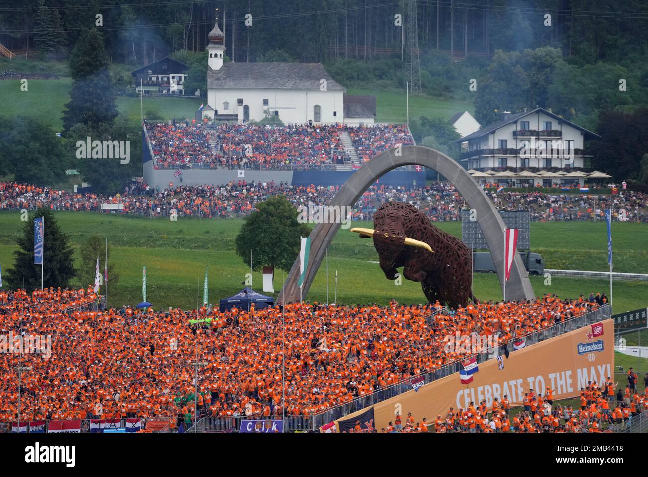 Fans arrive to cheer on Red Bull driver Max Verstappen of the ...