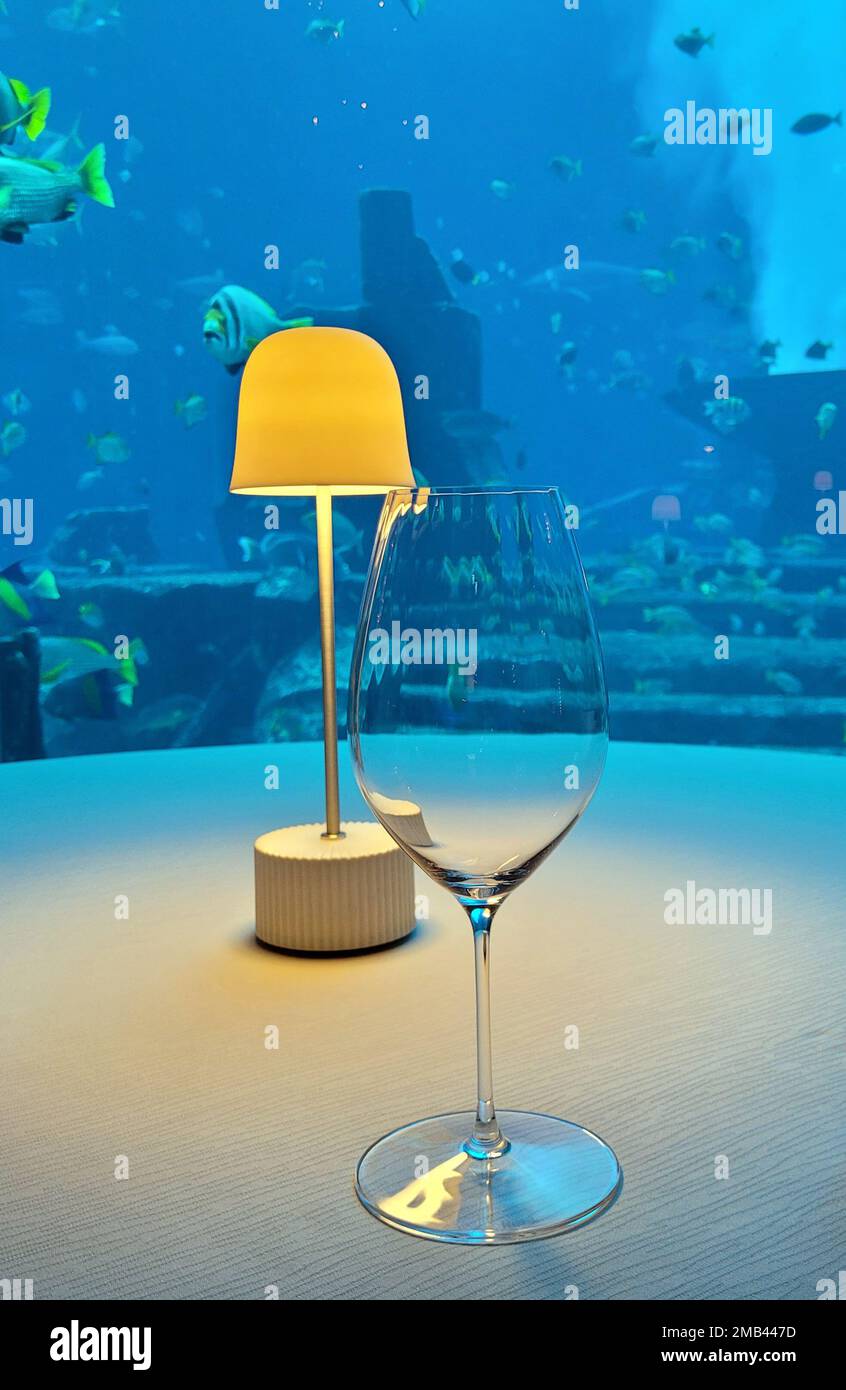 Ossiano - a Michelin star restaurant under the sea in Dubai Stock Photo ...