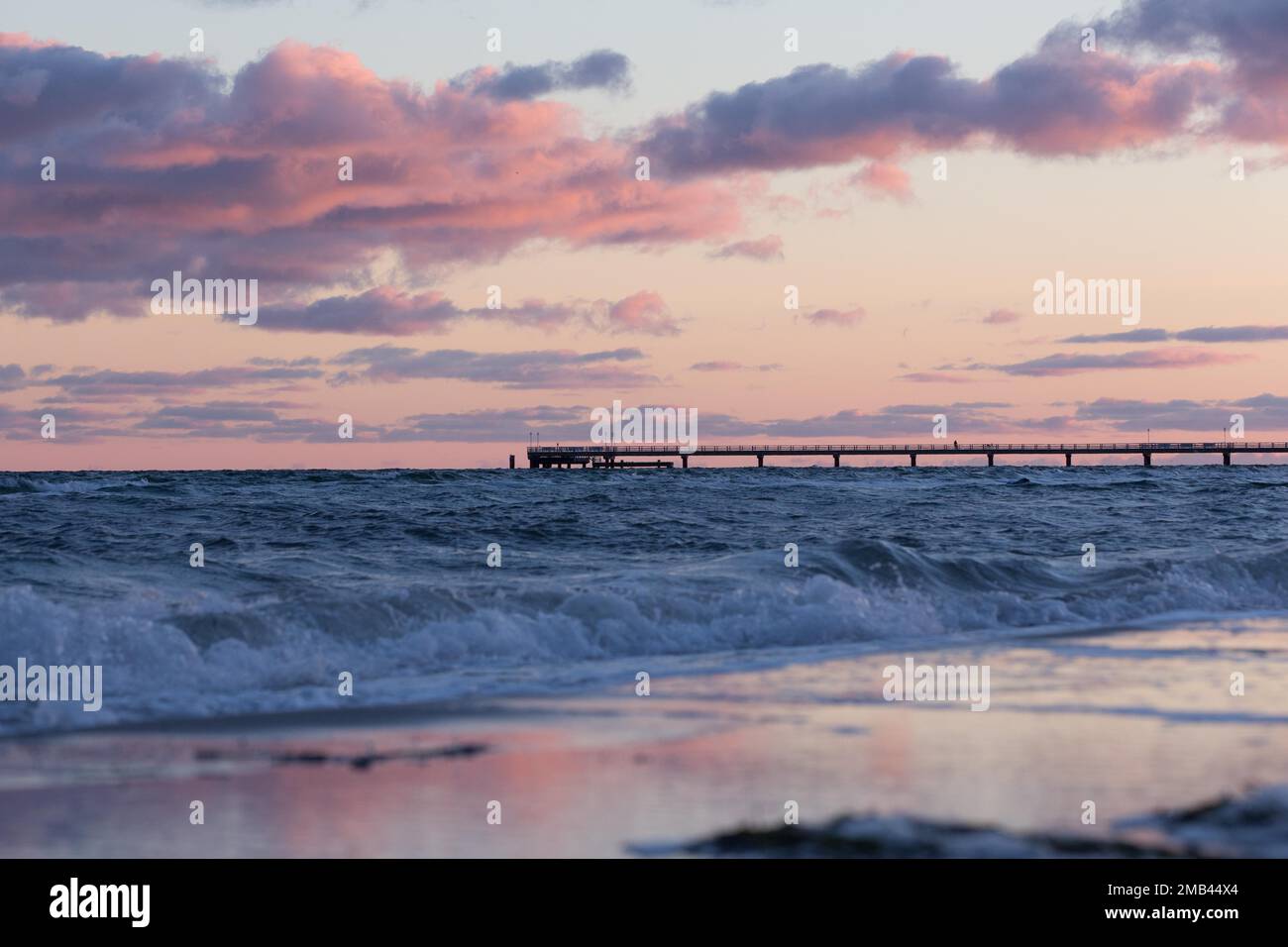 Beach at sunrise, Prerow, Darss, Germany Stock Photo - Alamy