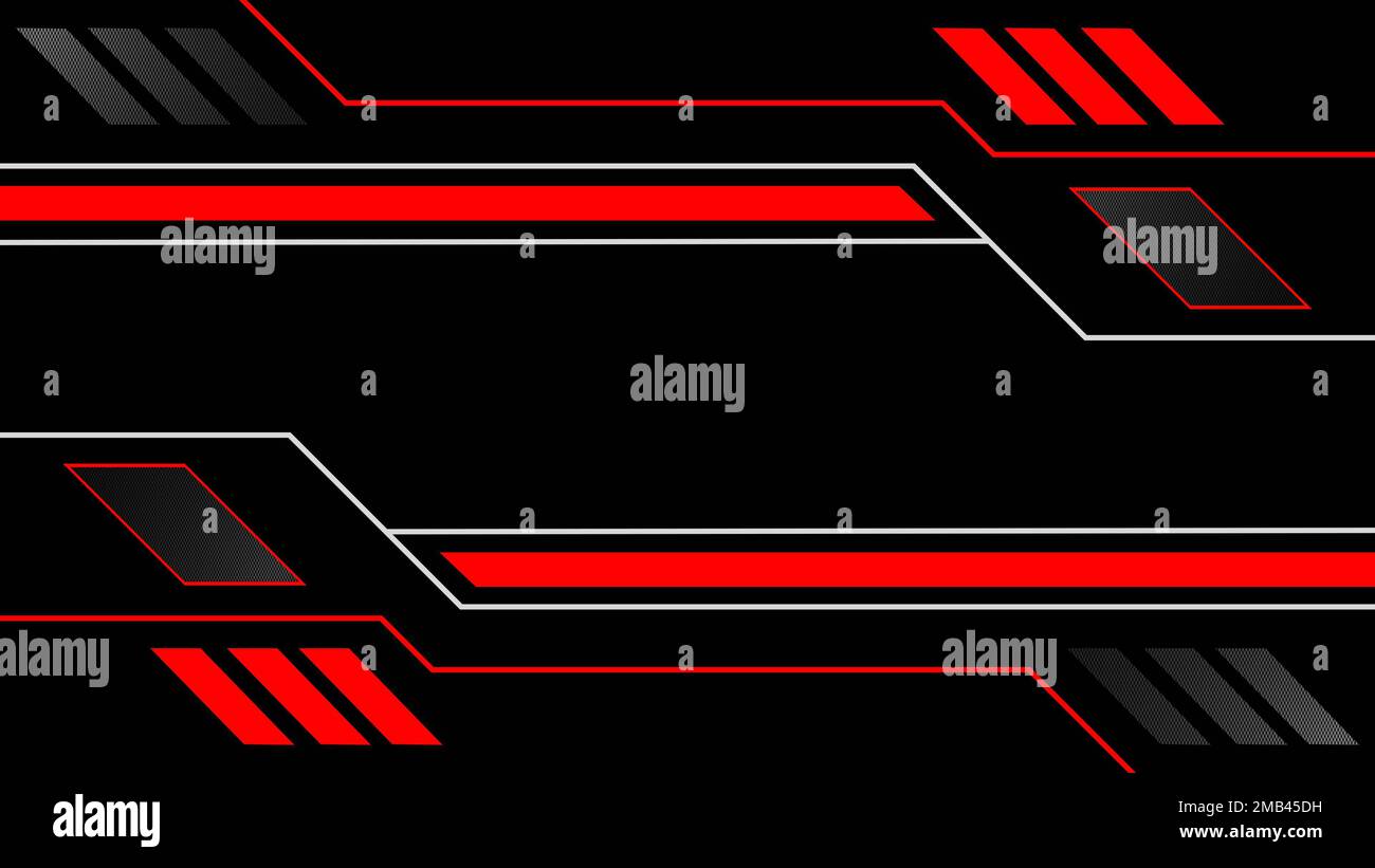 Abstract futuristic black and red background with modern shapes - 3D ...