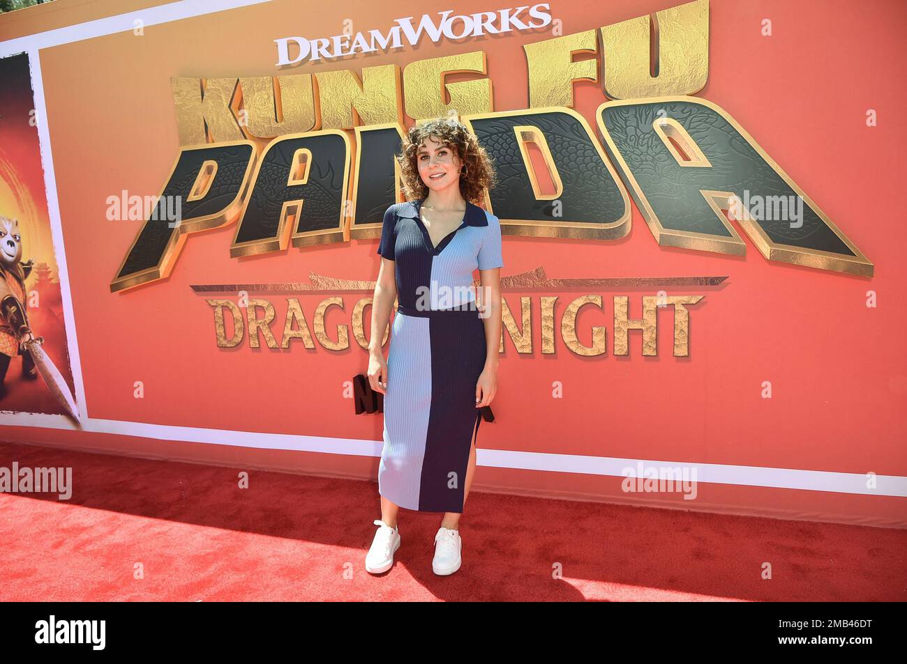 Della Saba, arrives at the premiere of "Kung Fu Panda: The Dragon ...