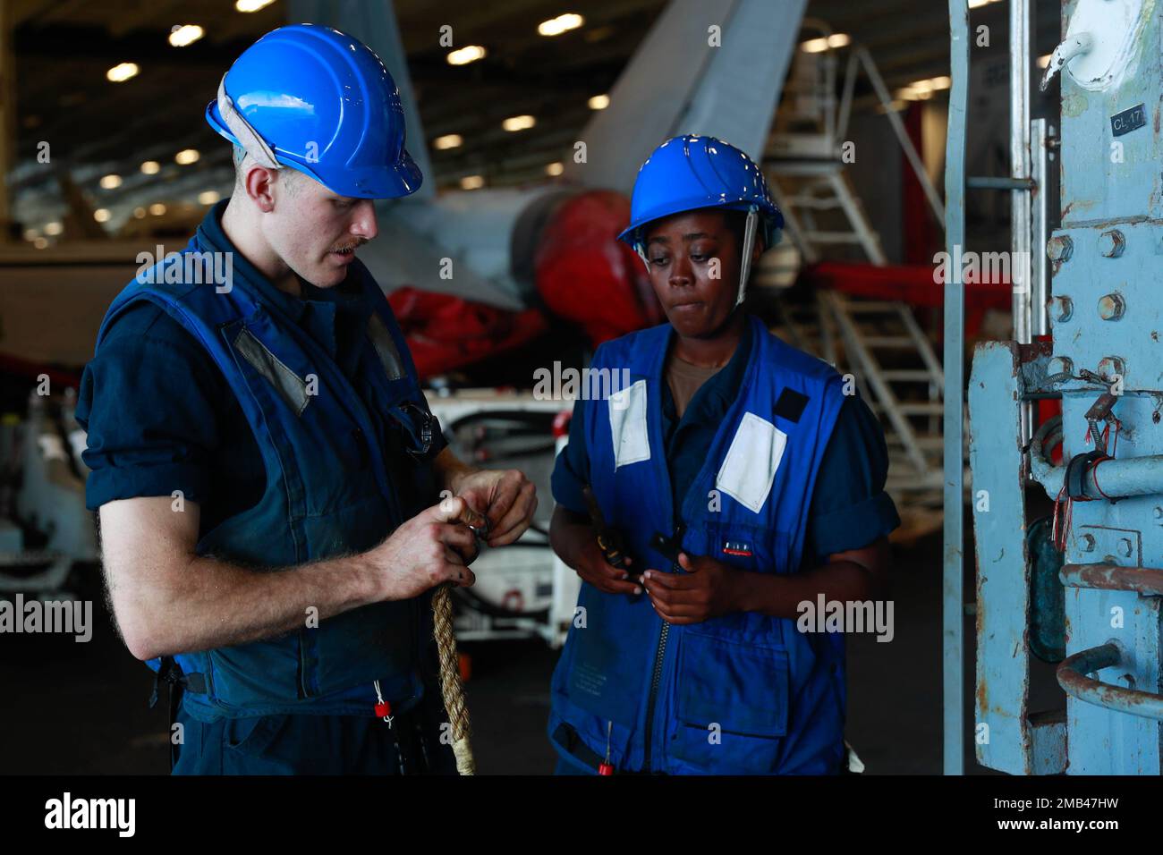 PHILIPPINE SEA (June 11, 2022) Boatswain’s Mate Seaman Buckley Mitchell ...
