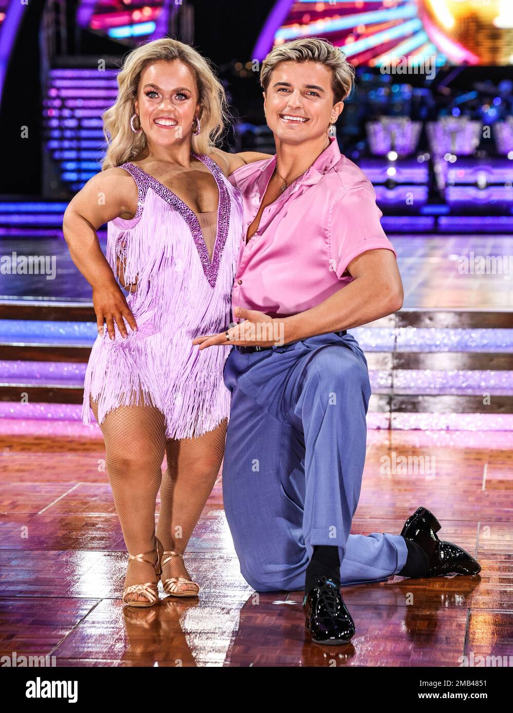 Ellie Simmonds and Nikita Kuzmin seen taking part in the "Strictly Come ...