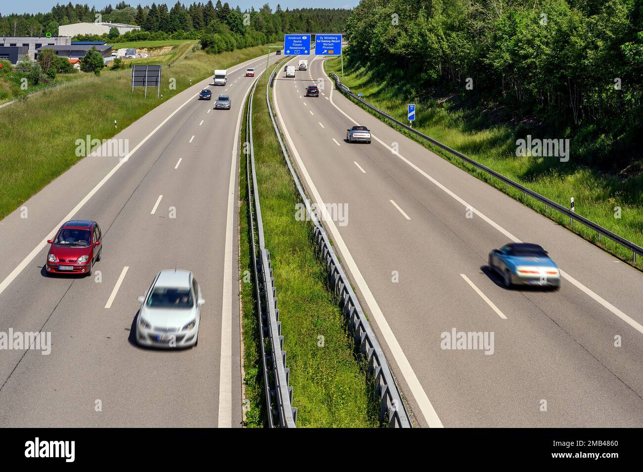 Motorway near Wertach, Allgaeu, Bavaria, Germany Stock Photo - Alamy