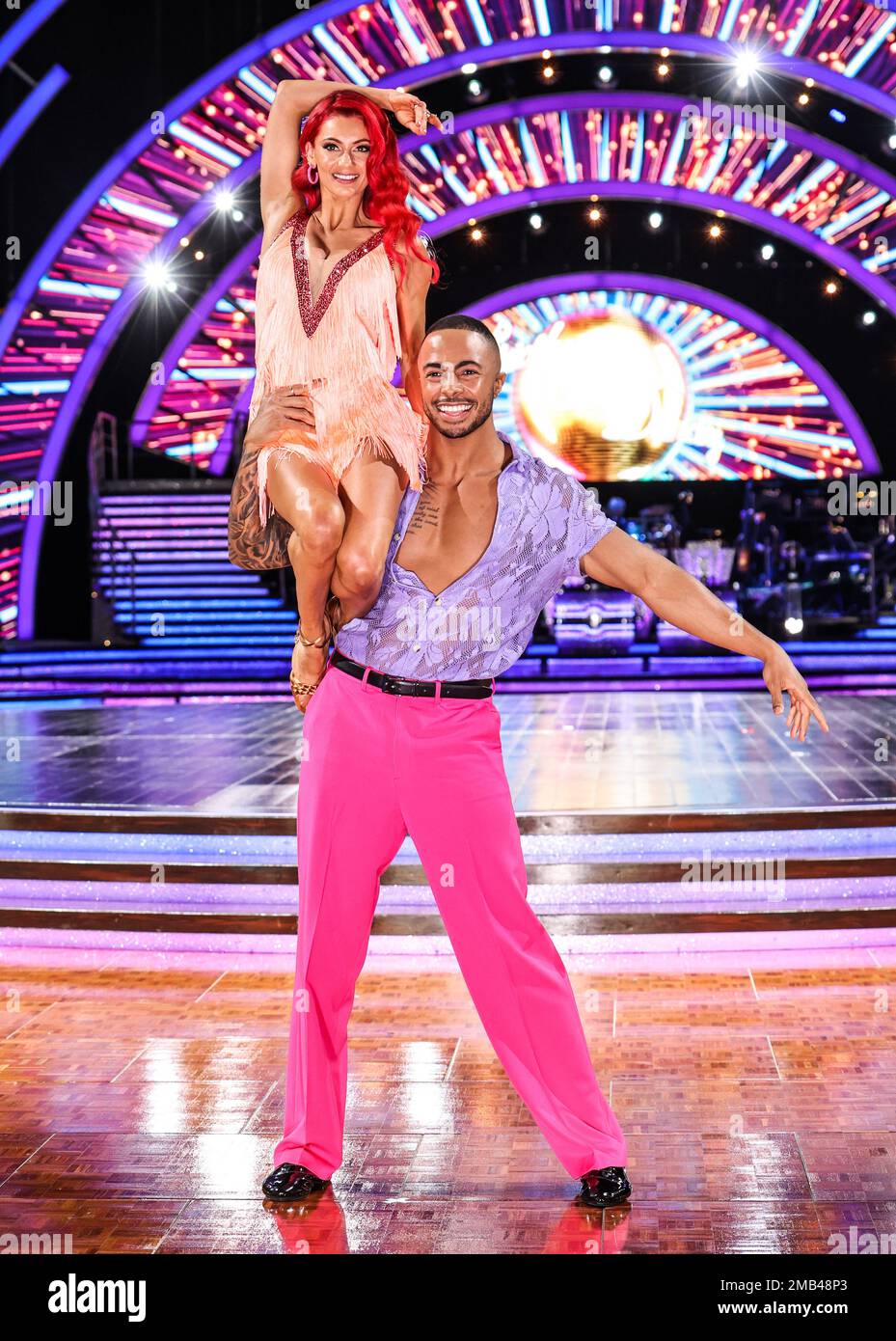 Dianne Buswell and Tyler West seen taking part in the "Strictly Come ...