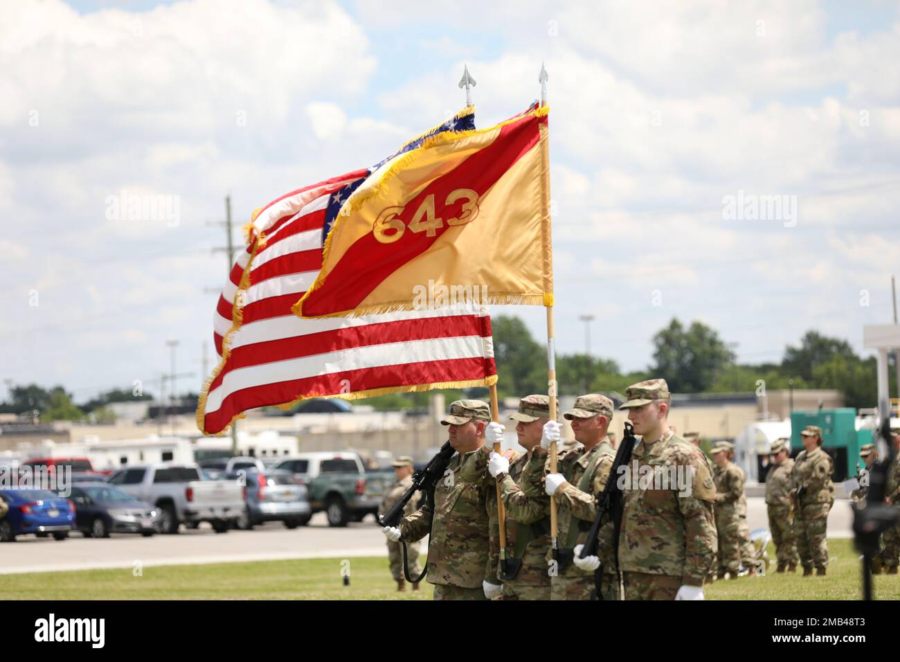U.S. Army Soldiers assigned to the 643rd Regional Support Group, serve ...