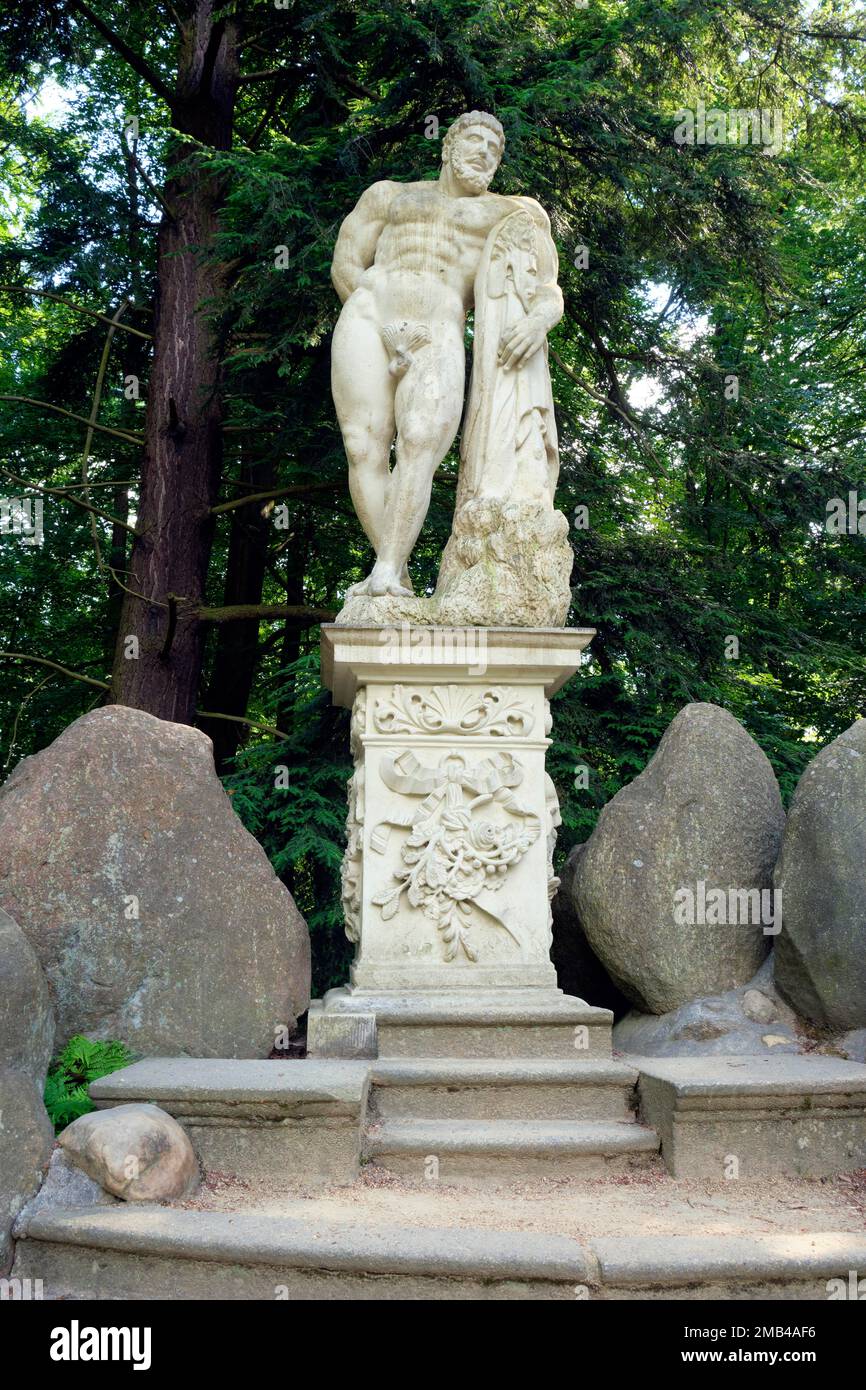 Hercules Statue in the Azalea and Rhododendron Park Kromlau, Gablenz ...