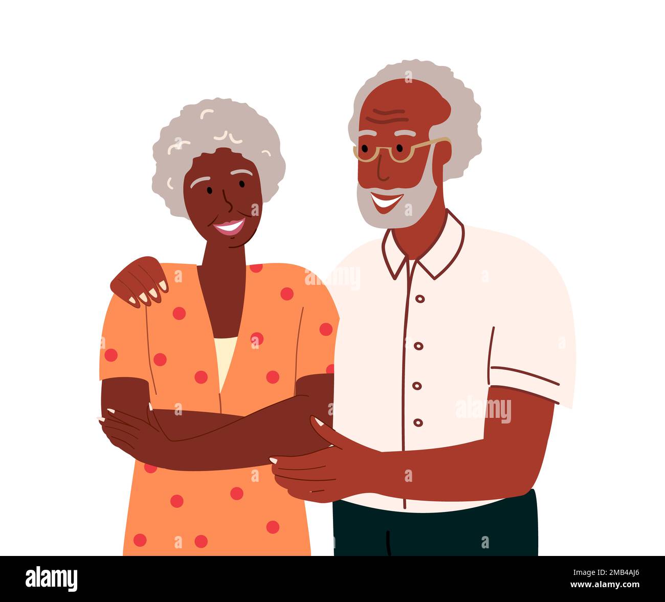 African Senior love couple portrait.Black skin Old man,woman hug ...