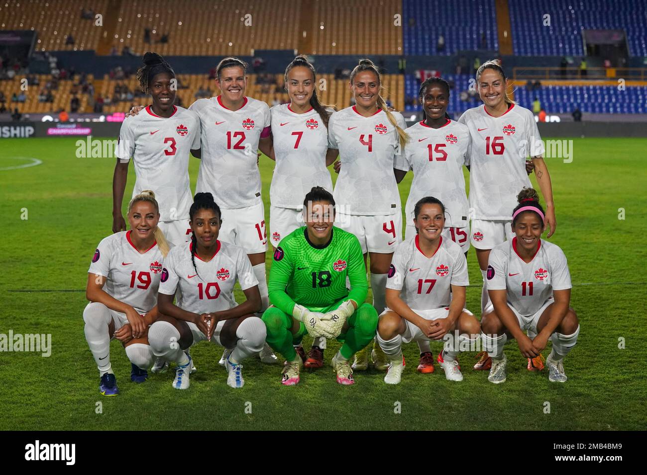 Canada's players pose for a team photo prior to a CONCACAF Women's ...