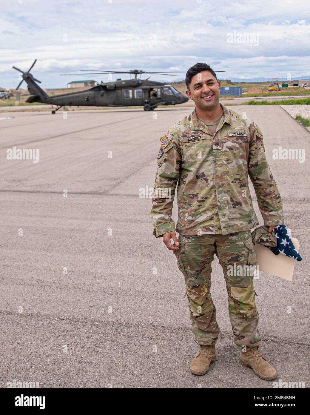 Staff Sgt. Luis Mendez with 189th Infantry Brigade, took to the skies ...