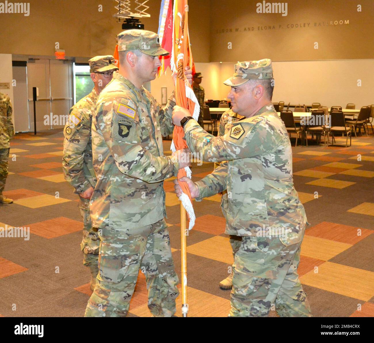 During a change of command ceremony at the Student Union Cooley ...